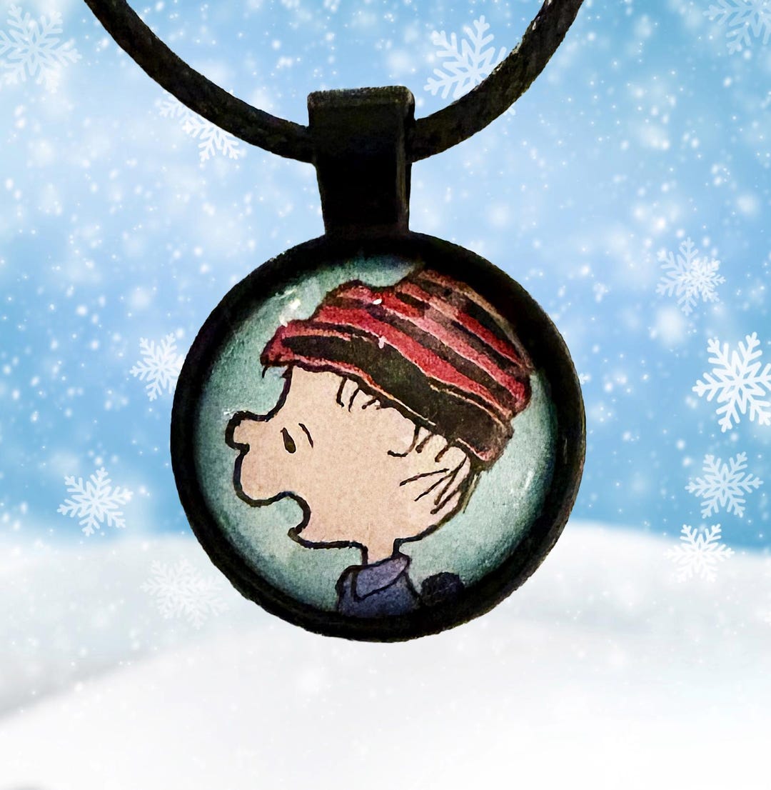 Peanuts Comics Pendant Necklace. Linus Winter Snow Hat Charm. - Etsy