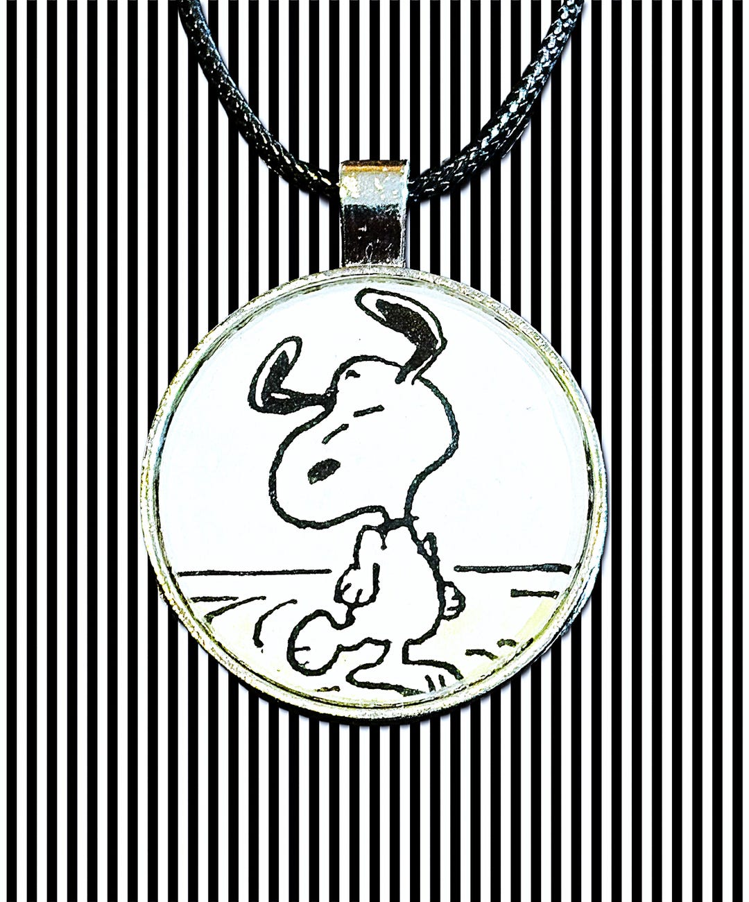 Peanuts Comics Pendant Necklace. Snoopy Dance Pose Charm. - Etsy