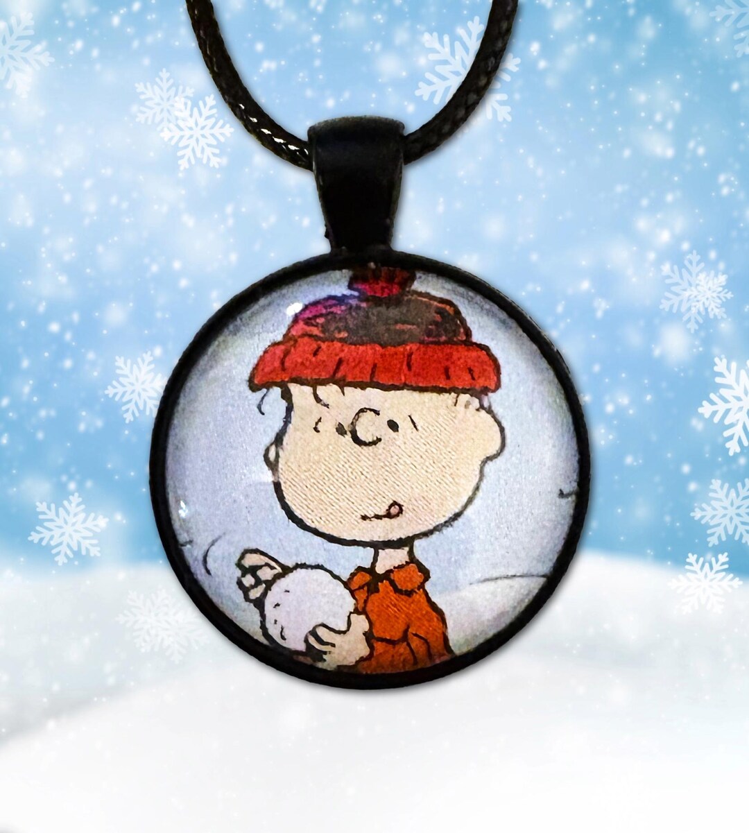 Peanuts Comics Pendant Necklace. Linus Snowball Charm. - Etsy
