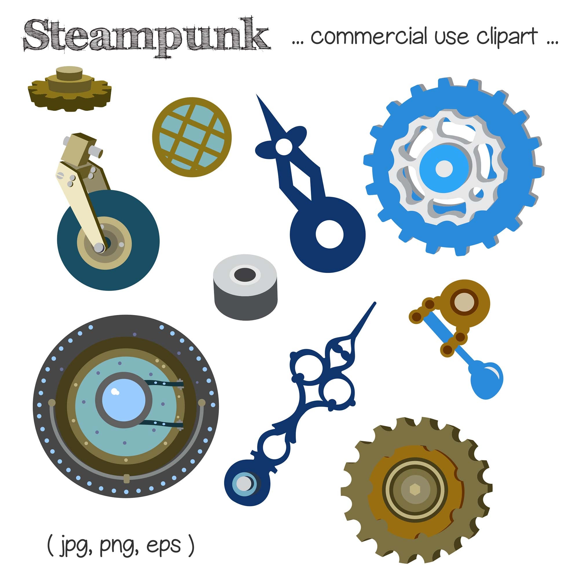 Steampunk Clipart Gears