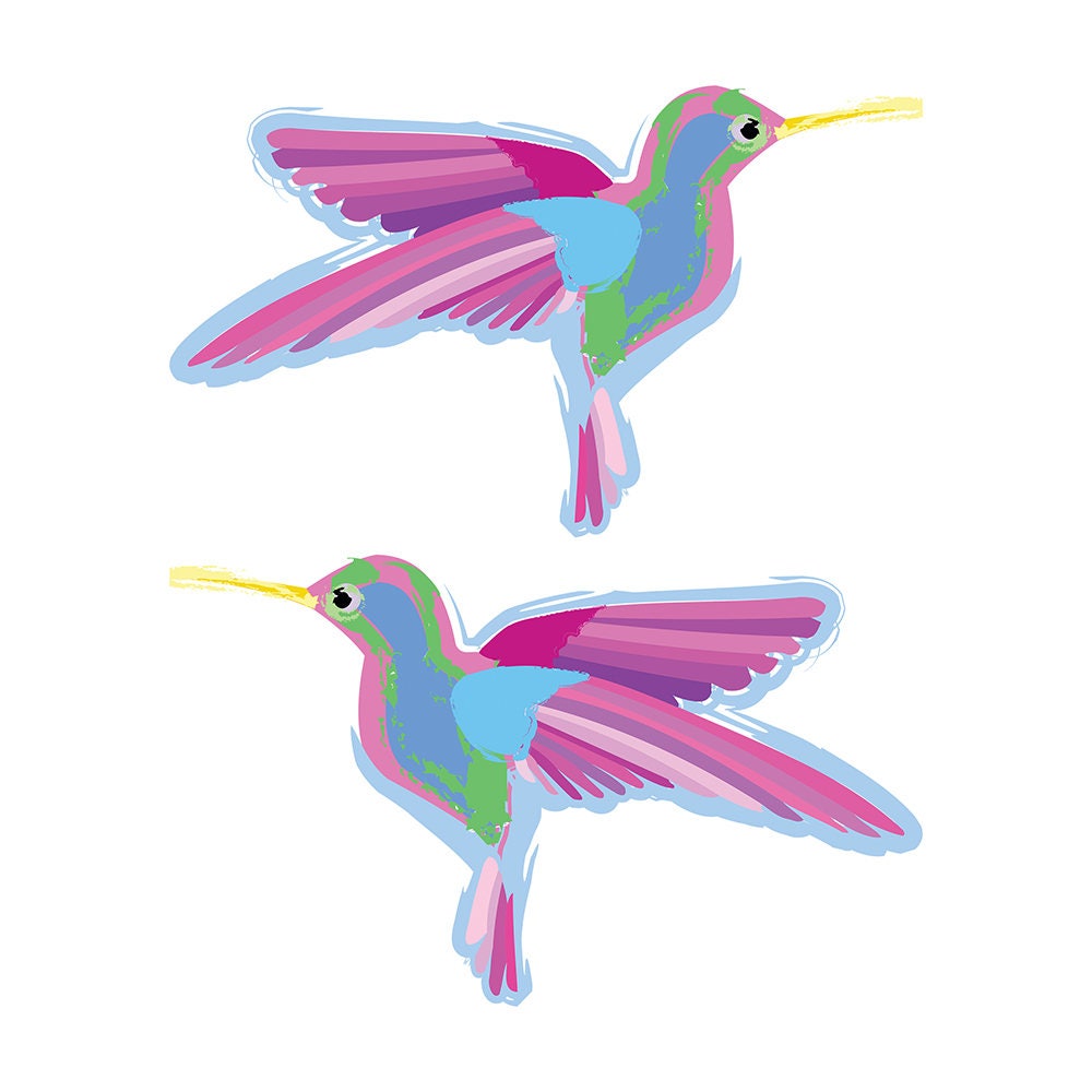 Printable HUMMINGBIRD WALL ART, Digital Download, Evisionarts - Etsy