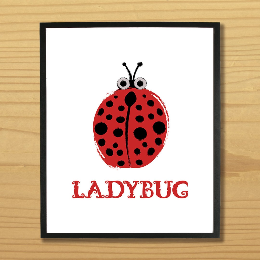 Printable LADYBUG WALL ART, Digital Download, Evisionarts - Etsy