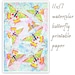 Printable BUTTERFLY SCRAPBOOK PAPER - Watercolor, Digital Download ...