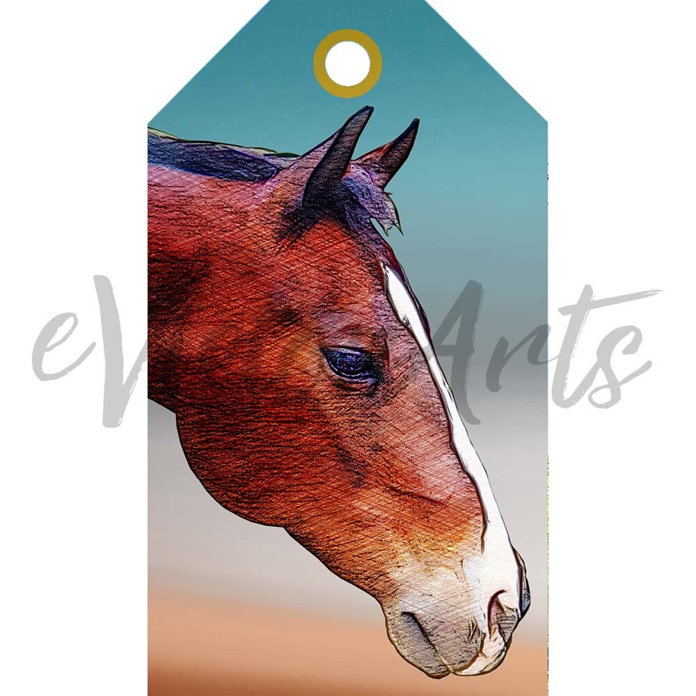 Printable HORSE GIFT TAGS Watercolor, Digital Download, Evisionarts - Etsy