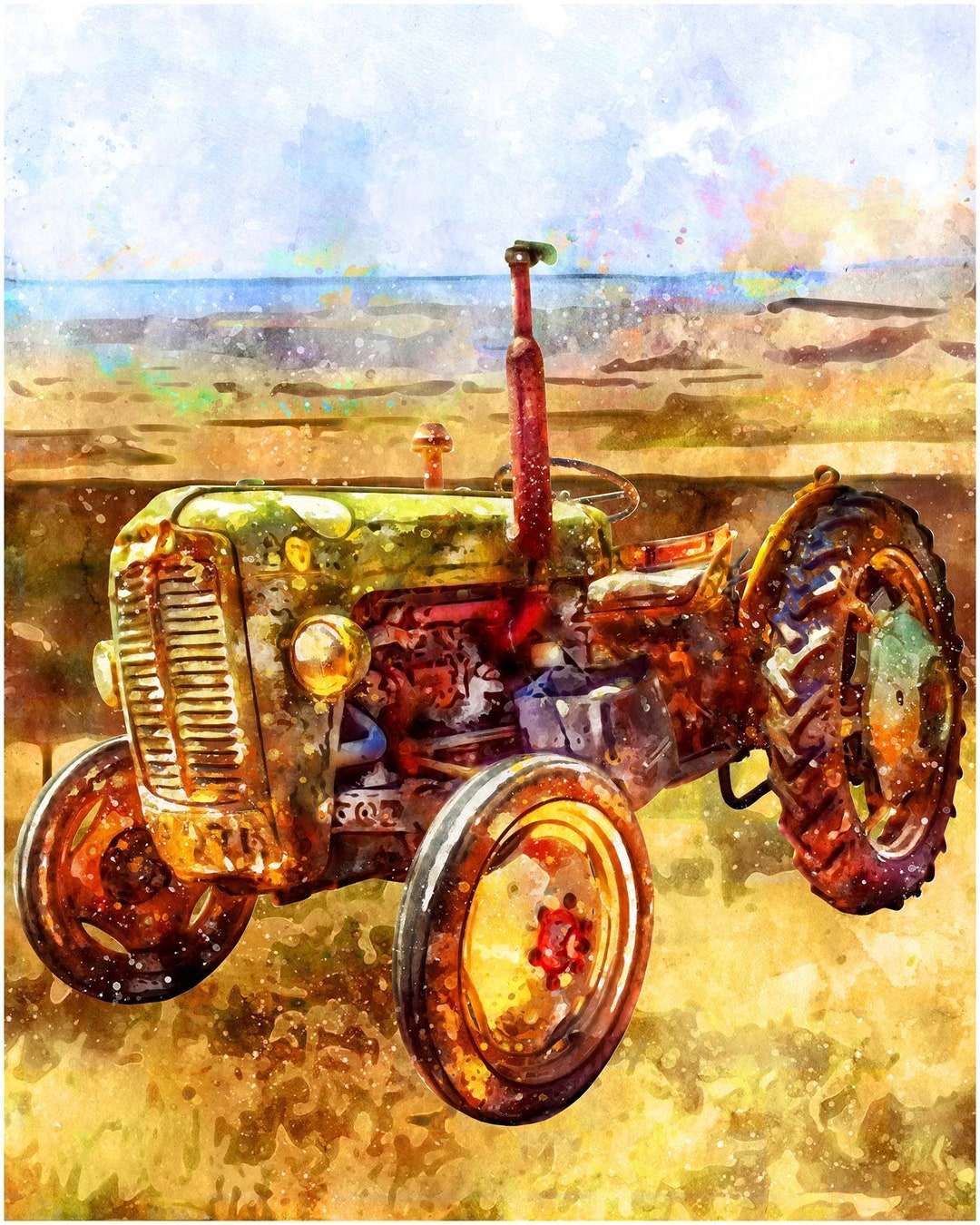 Printable TRACTOR WALL ART - Farmer, Eating Local, Digital Download ...