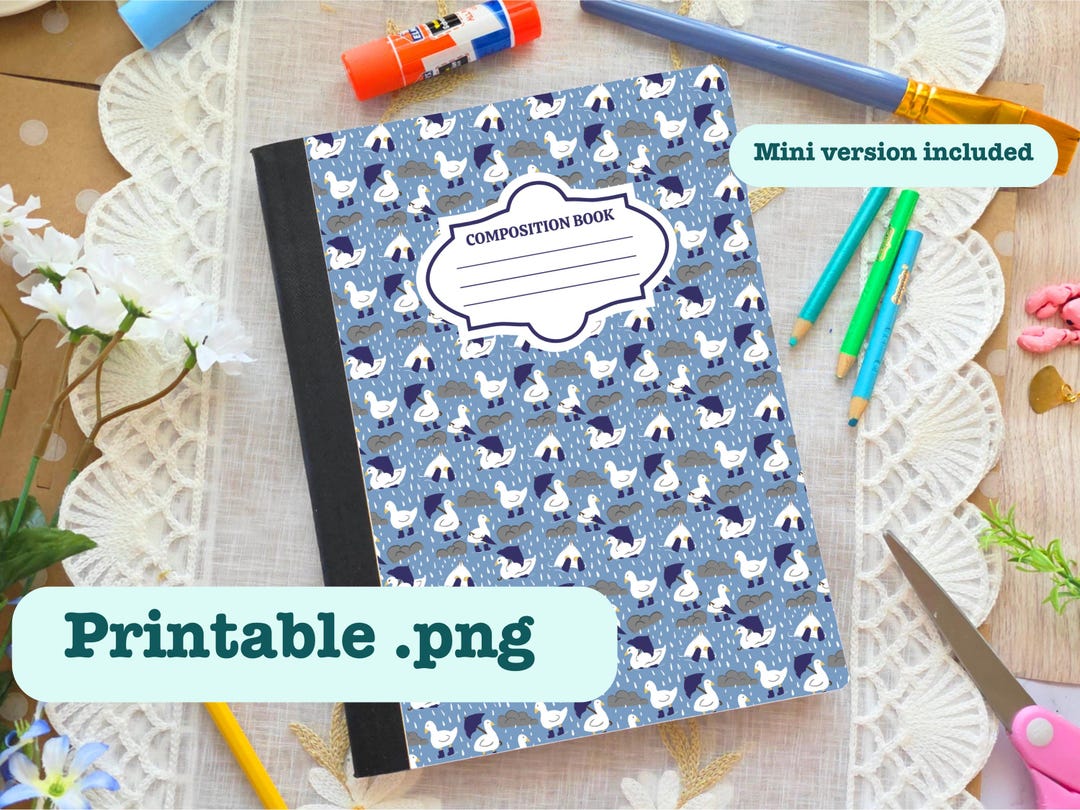 Goose Notebook Cover PNG Printable, Back to School (digital Art File ...