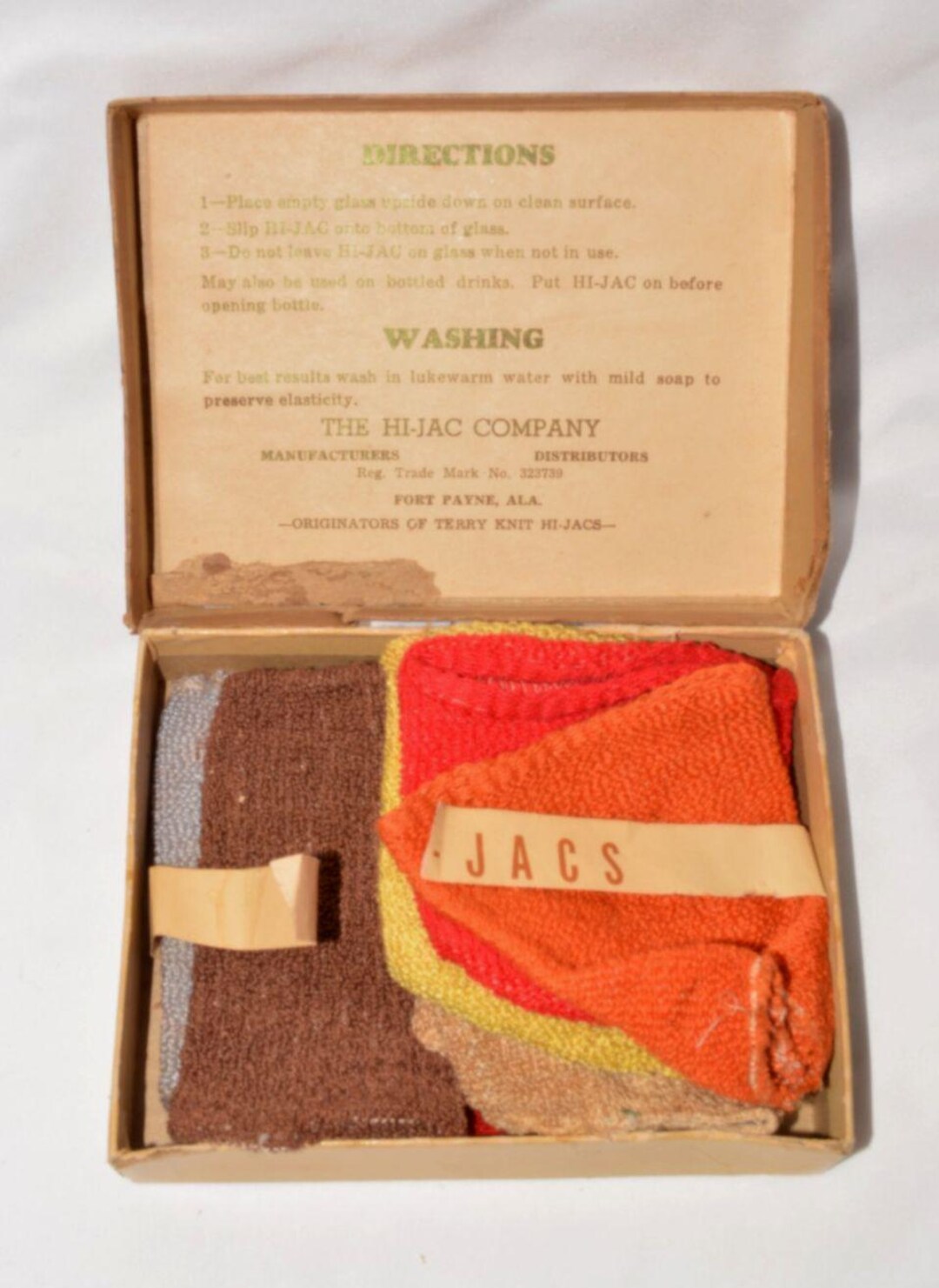 Vintage HI-JACS Terry Knit Bottle/glass Covers Set in Box Fort Payne AL ...