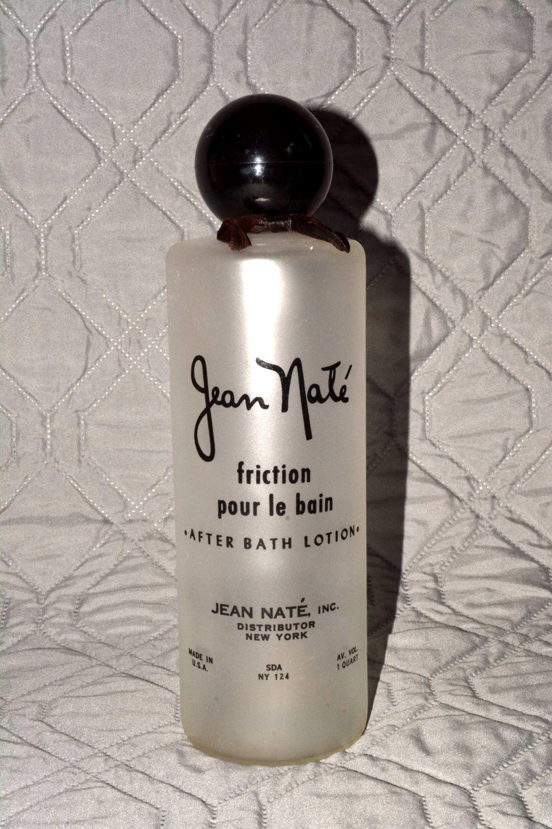 Vintage Jean Naté Friction After Bath Lotion 1 Quart Glass Bottle W ...