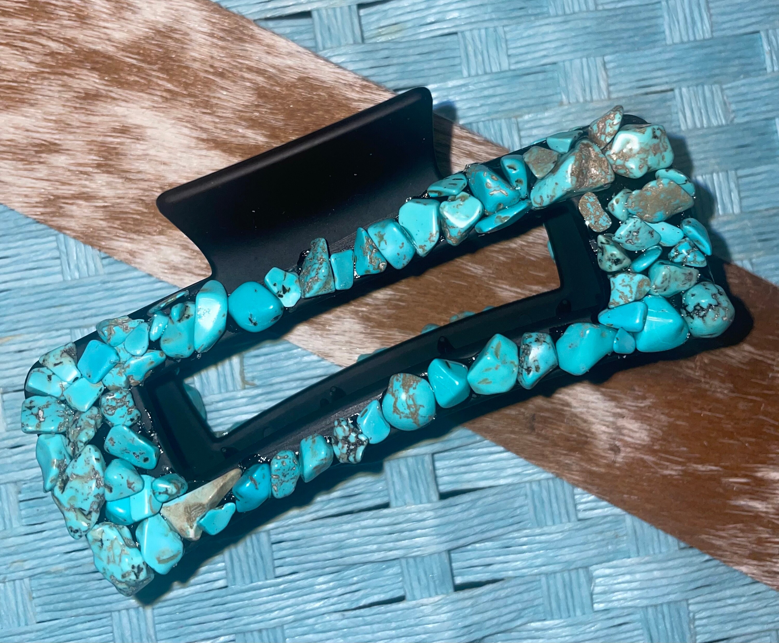 Turquoise Stone Hair Claw Clips - Etsy