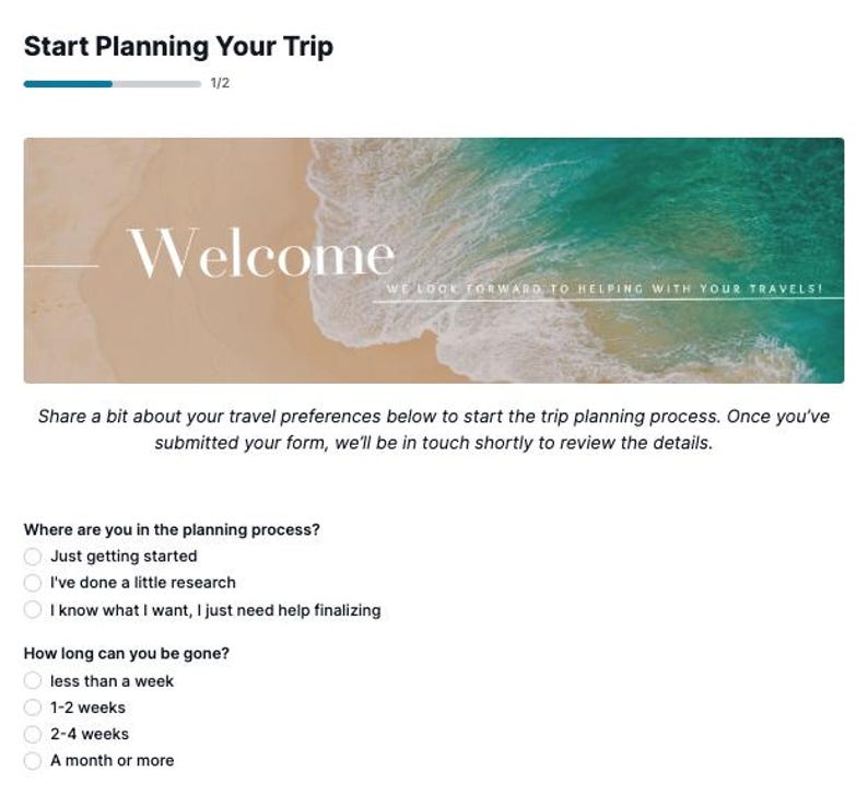 Tern Travel Agent Forms | Beautiful Client Onboarding & Booking ...