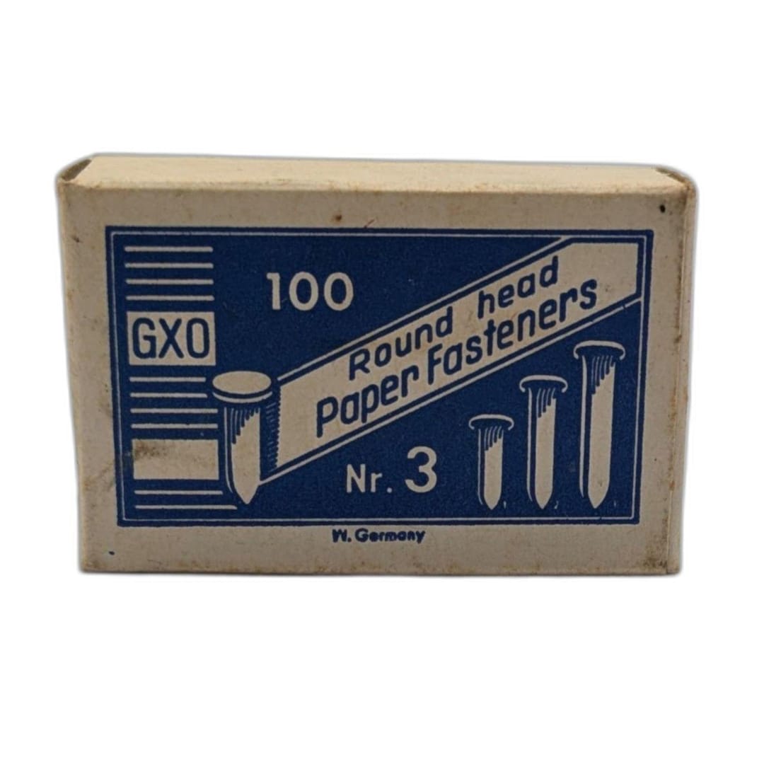 Vtg GXO Brass Paper Fasteners No. 3 Made in Germany Mid-century Office ...