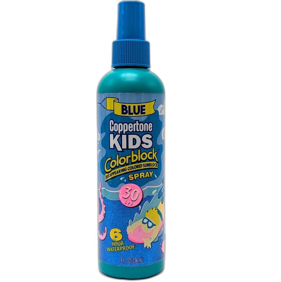 Vtg Blue Coppertone Kids SPF 30 Spray Sunblock 8oz RARE Sunscreen Y2K ...
