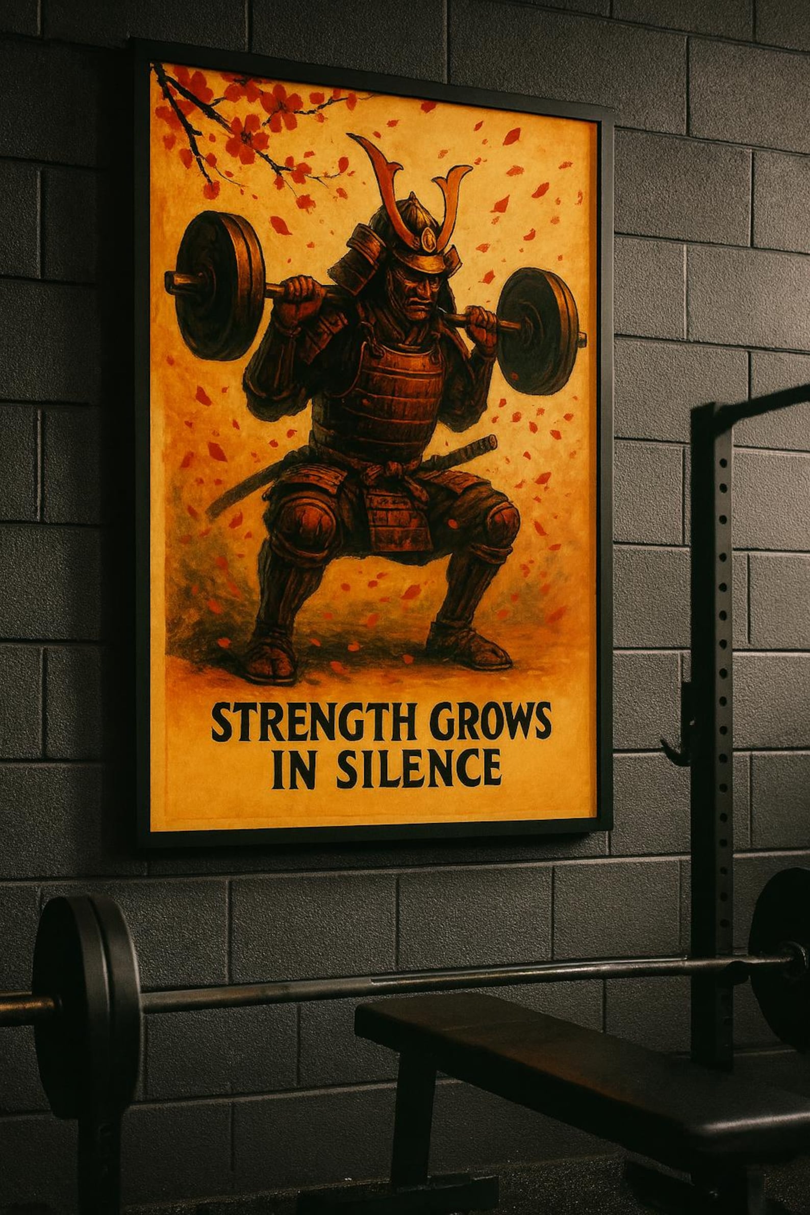 Samurai Gym Motivation Posters: Bushido Warrior Fitness Art (7 Digital ...