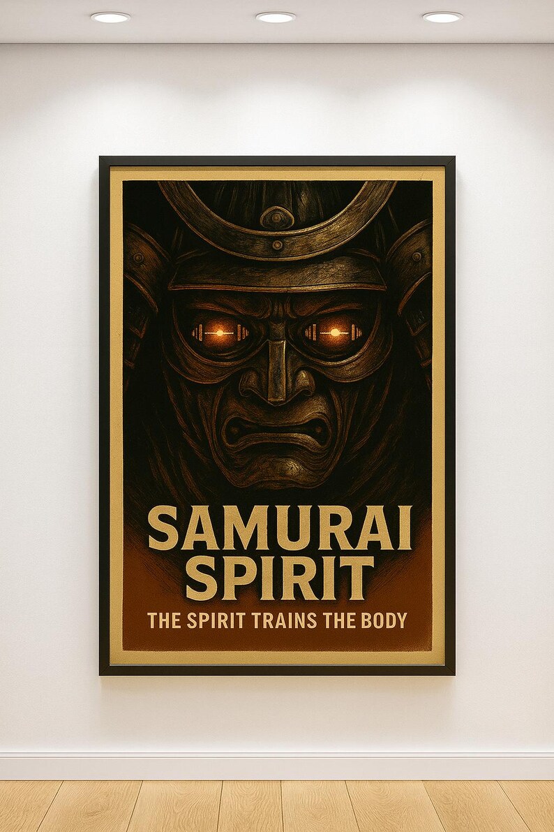 Samurai Gym Motivation Posters: Bushido Warrior Fitness Art (7 Digital ...