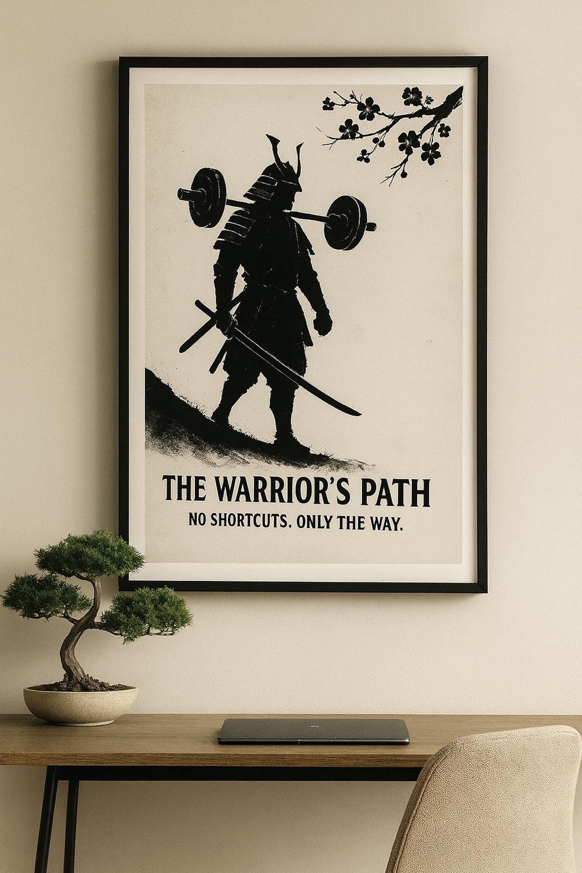 Samurai Gym Motivation Posters: Bushido Warrior Fitness Art (7 Digital ...
