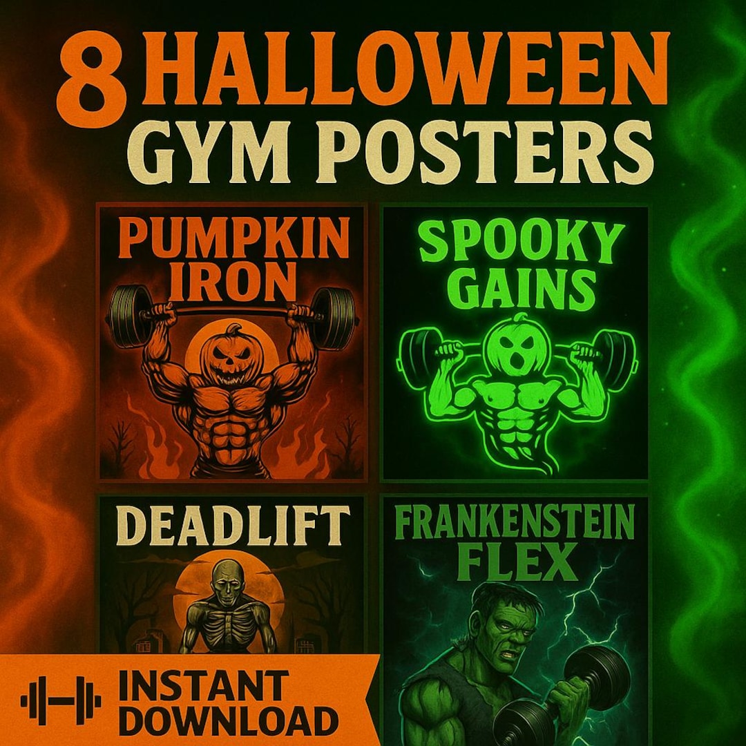 Halloween Gym Posters: Spooky Fitness Wall Art (digital Download) - Etsy