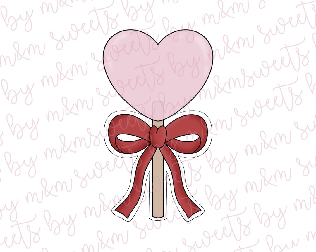Heart Lollipop Sucker Cookie Cutter - Valentines - Etsy