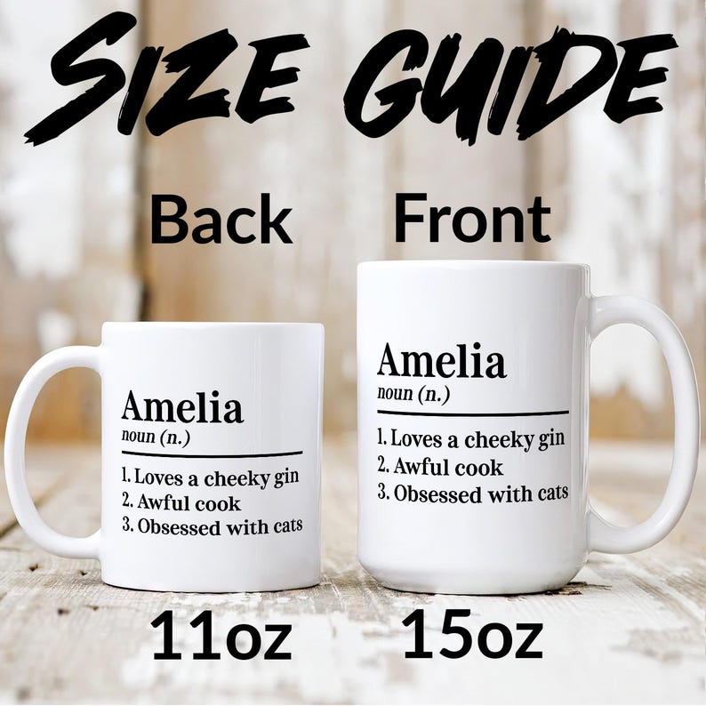 Personalized Name Definition Mug or Tumbler, Custom Dictionary Style ...