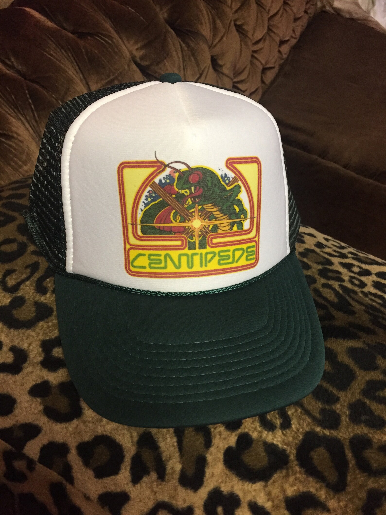 Trucker Hats With Old School Video Game Graphics. Galaga, Joust, Space ...