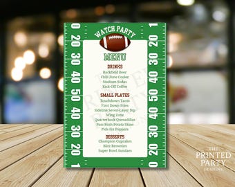 EDITABLE Football Watch Party Invitation, Printable Game Day Party ...