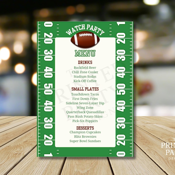 Super Bowl Watch Party Flyers - Etsy