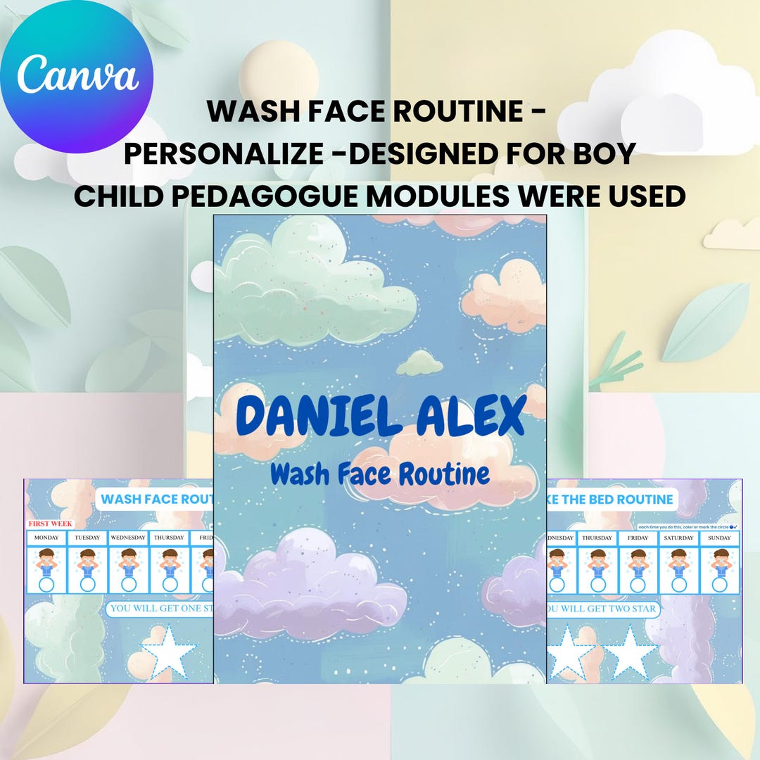 Boys Morning Routine Chart – High Scope Printable Reward Tracker – Wash ...