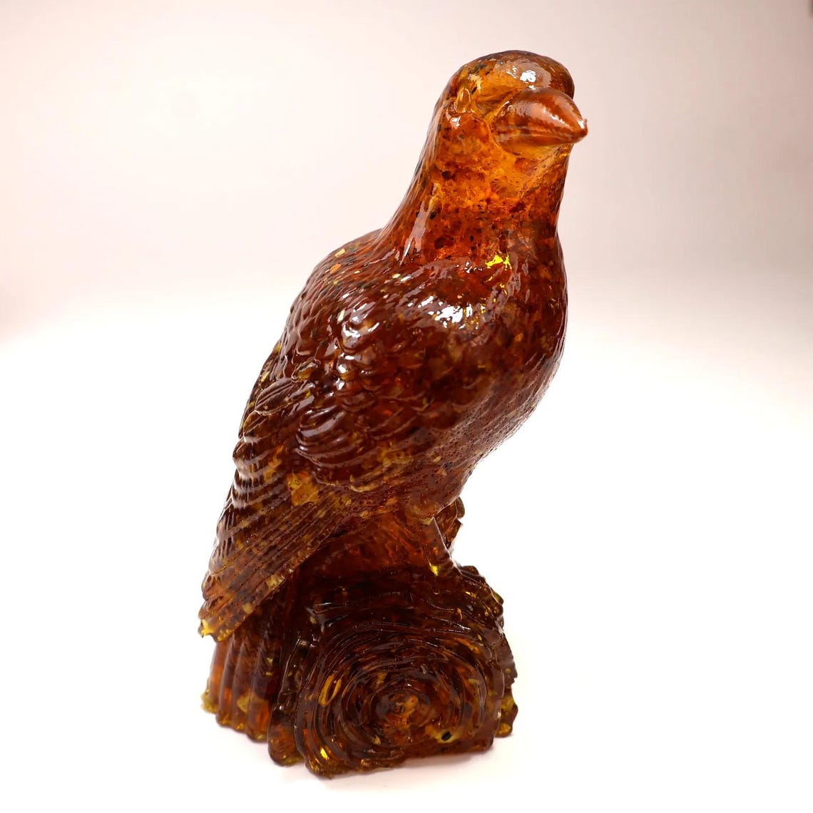 Unique Baltic Amber Bird Figurine Handmade by KIZIMA New York Genuine ...