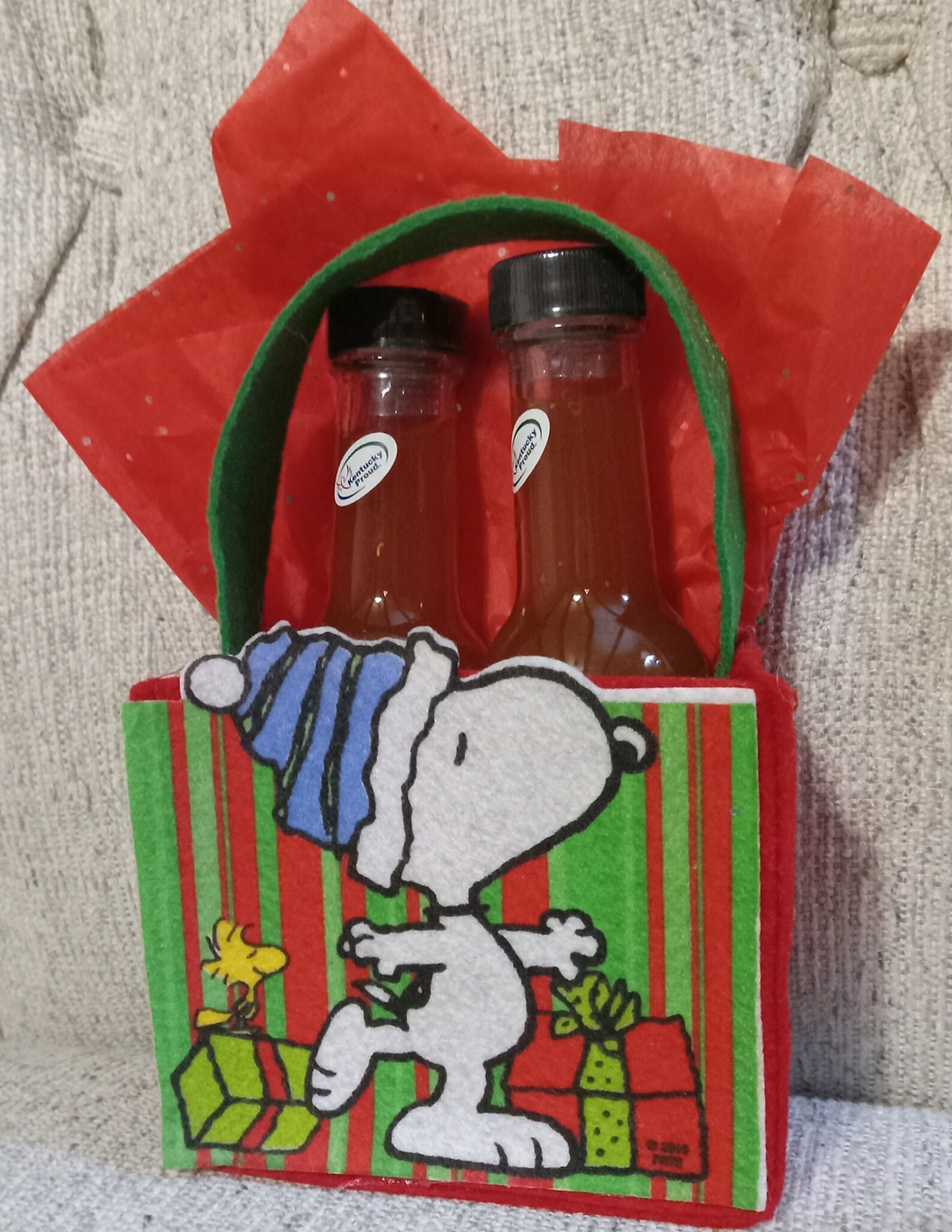 Snoopy Bag With 2 5oz Bottles of Sadistic Mistress Sauces Hot Sauce - Etsy