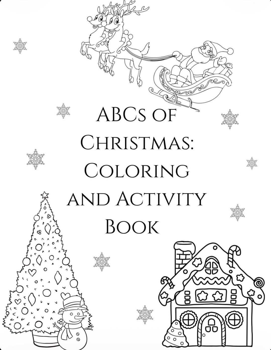Christmas ABC Coloring Book for Kids | Holiday Alphabet Activity (PDF ...