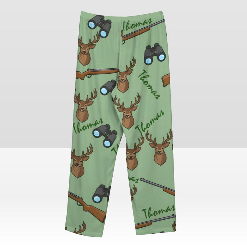 Personalized Hunting Pajama Trousers: Custom Name Deer Hunter Gift - Etsy