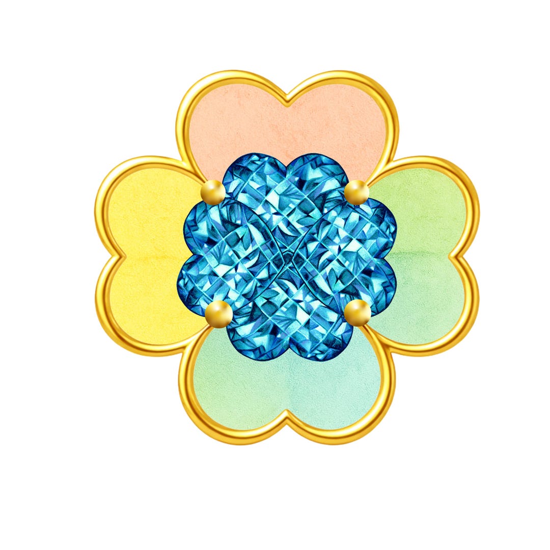 Birthstone Lucky Charm Sticker | March Aquamarine Good Luck Charm ...