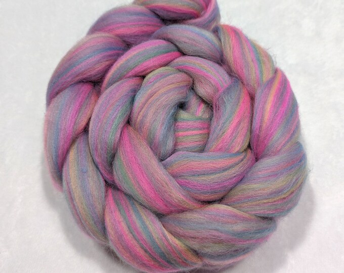 Multi-colored Merino Combed Top - 100 Grams - Prancing Pony - Wool ...