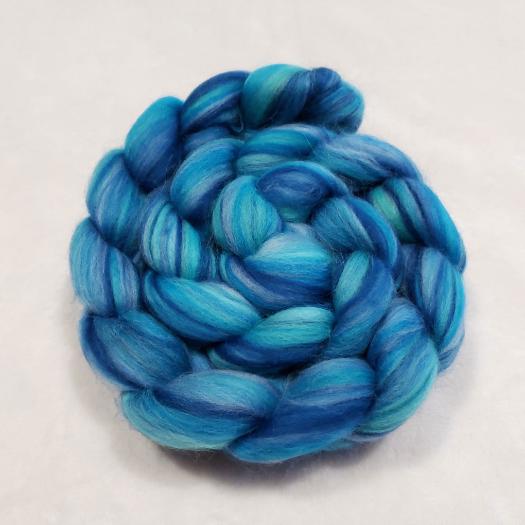 Multi-colored Merino Combed Top - 100 Grams - Tranquil - Wool Spinning ...