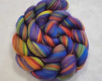Multi-colored Merino Combed Top - 4 Oz - Holly Berry - 21.5 Micron ...