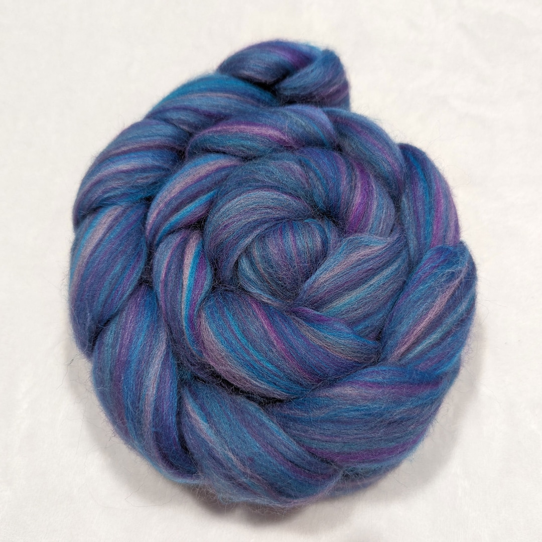 Multi-colored Merino Combed Top - 100 Grams - Mystic Forest - Wool ...