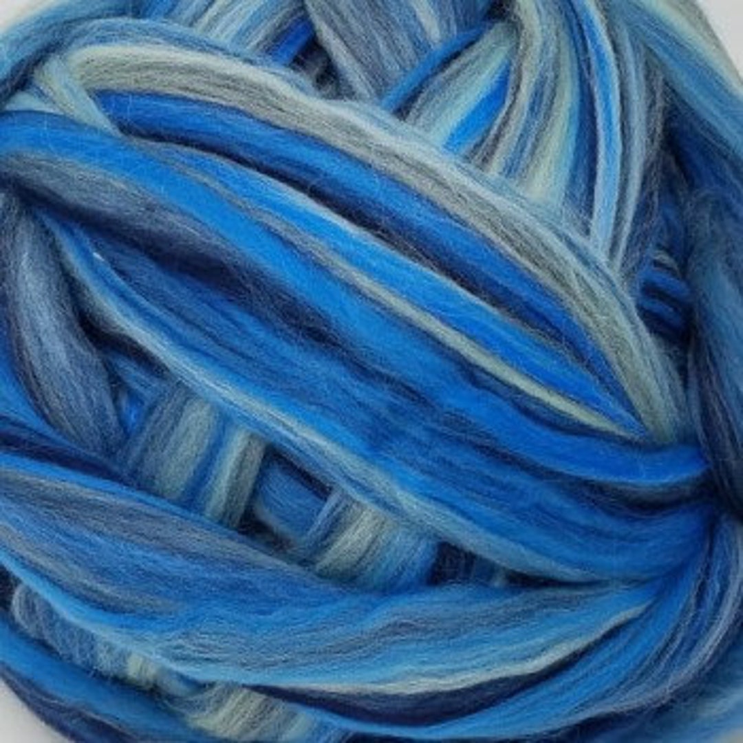 Multi-colored Merino Combed Top 4 Oz High Seas 21.5 Micron Wool ...