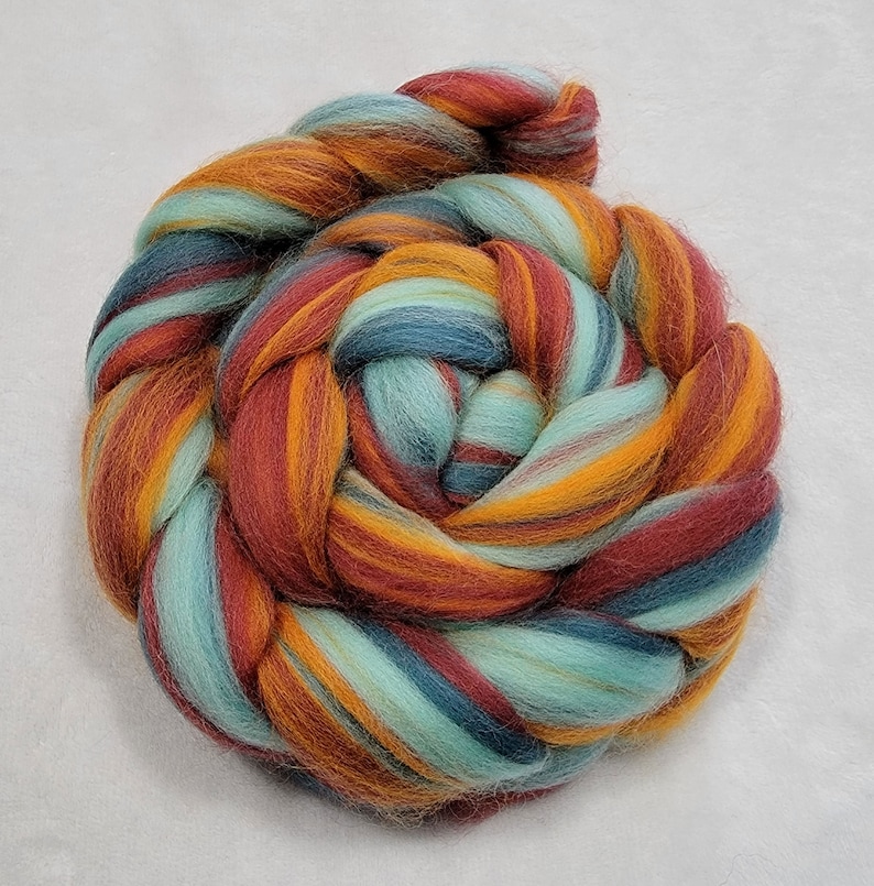 Multi-colored Merino Combed Top 100 Grams Fire & Ice - Etsy