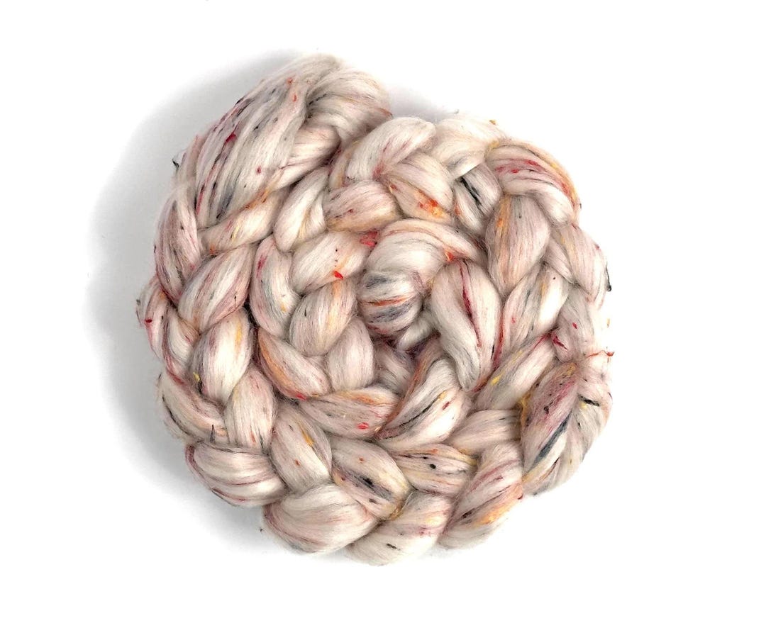 Spotted Dick - Polwarth/wool and Viscose Nepp Blend - 62.5/37.5 - 100 ...