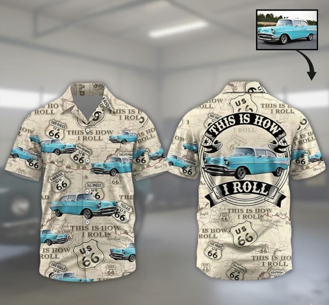 Personalized Car Hawaiian Shirt, Upload Car Photo Shirt, Custom Vehicle ...