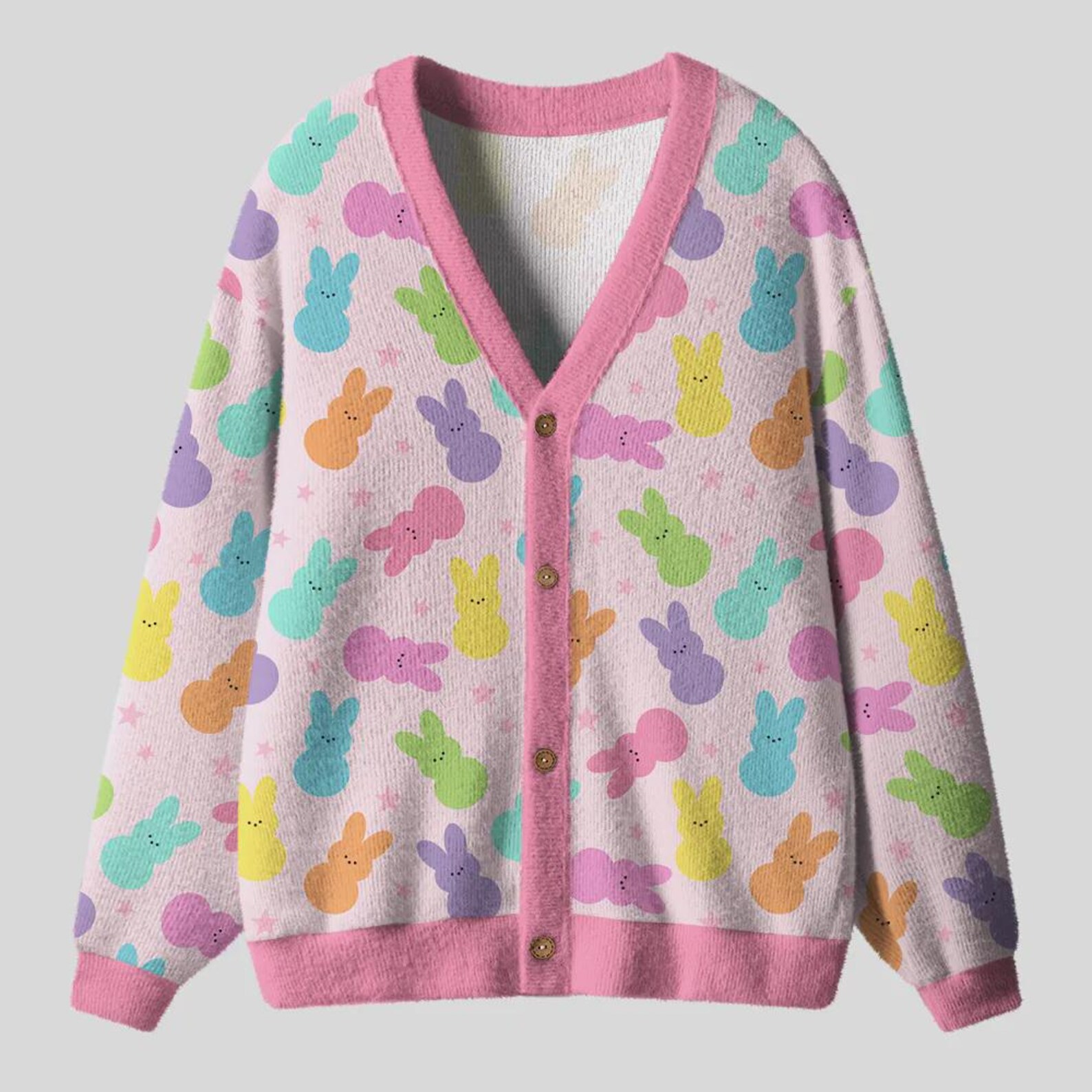 Colorful Easter Bunny Ugly Cardigan Sweater, Happy Easter Shirt, Easter ...