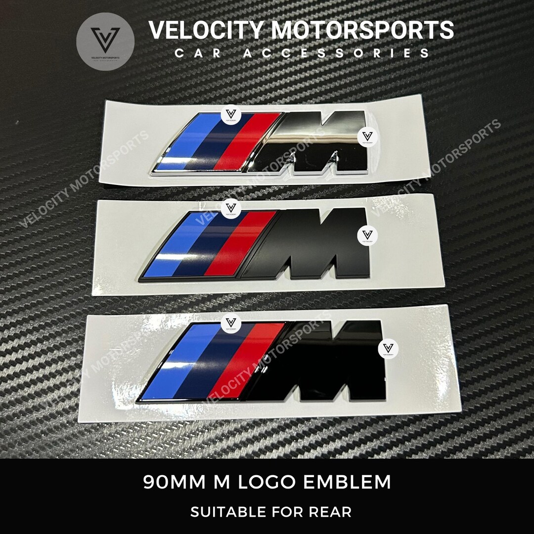 90mm M Performance Rear Emblem Logo Trunk Sticker Decal Badge Emblem ...