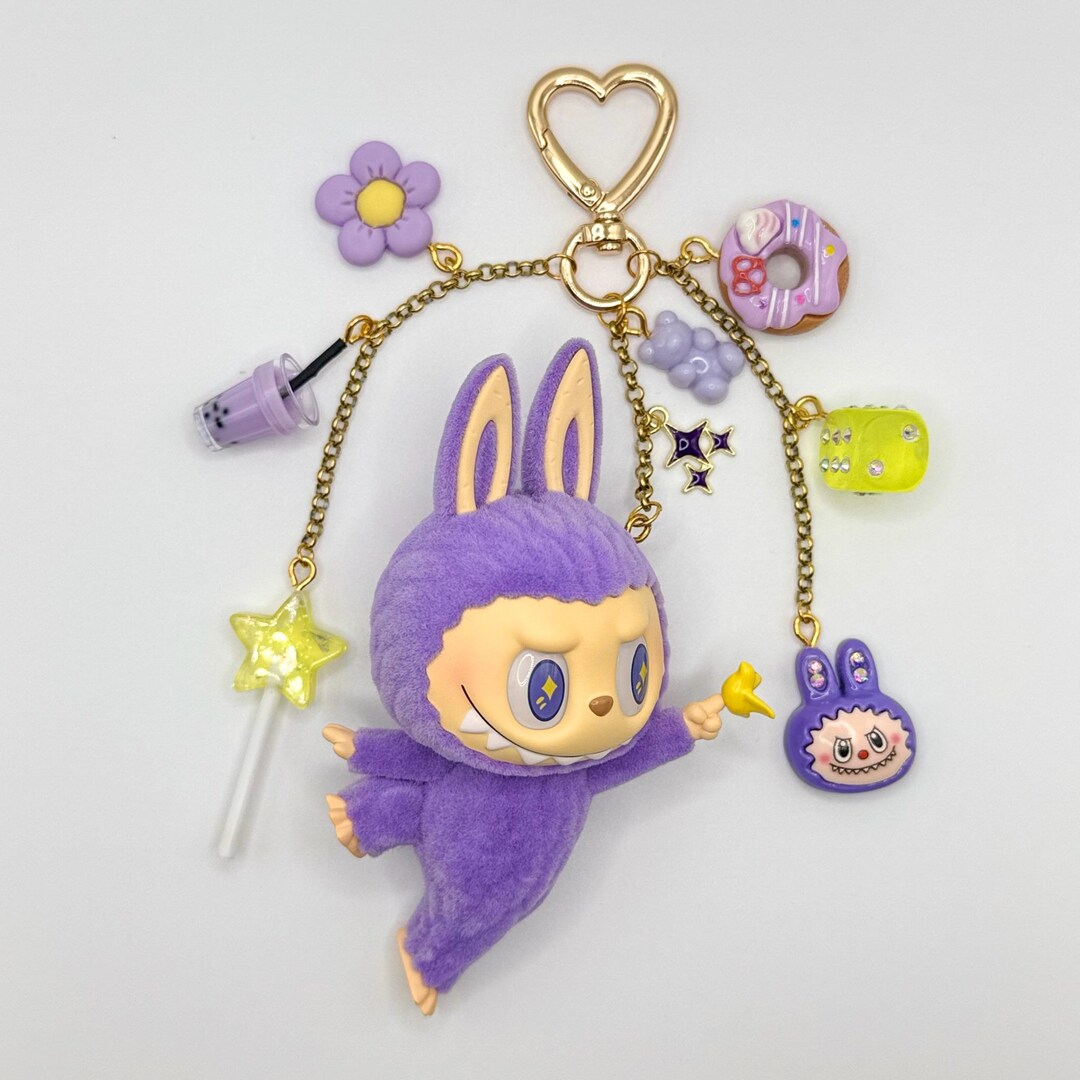 THE MONSTERS Lazy Yoga Labubu Keychain | Little Bird | Collectible ...