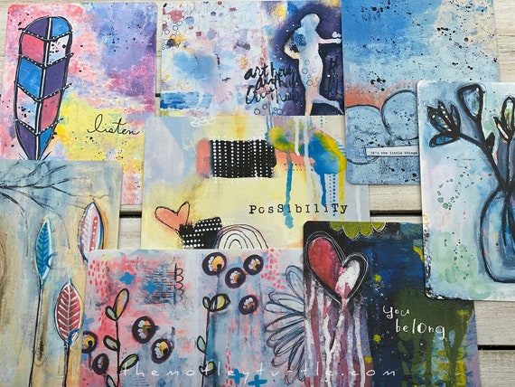 Abstract Postcards Abstract Art Prints Set 2 - Etsy