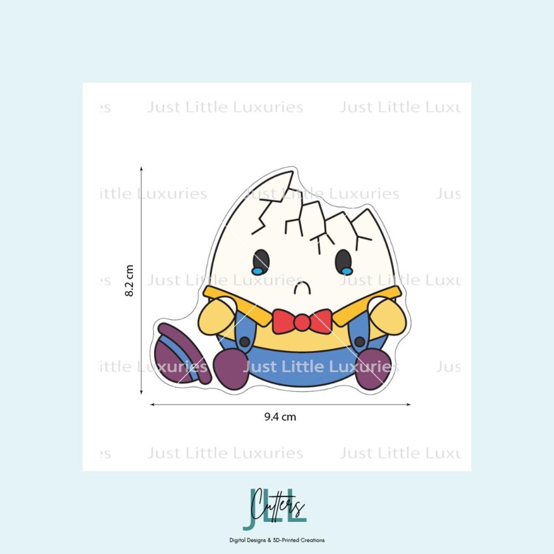 Humpty Dumpty Cracked | Nursery Rhyme Cookie Cutter and Fondant Stamp ...