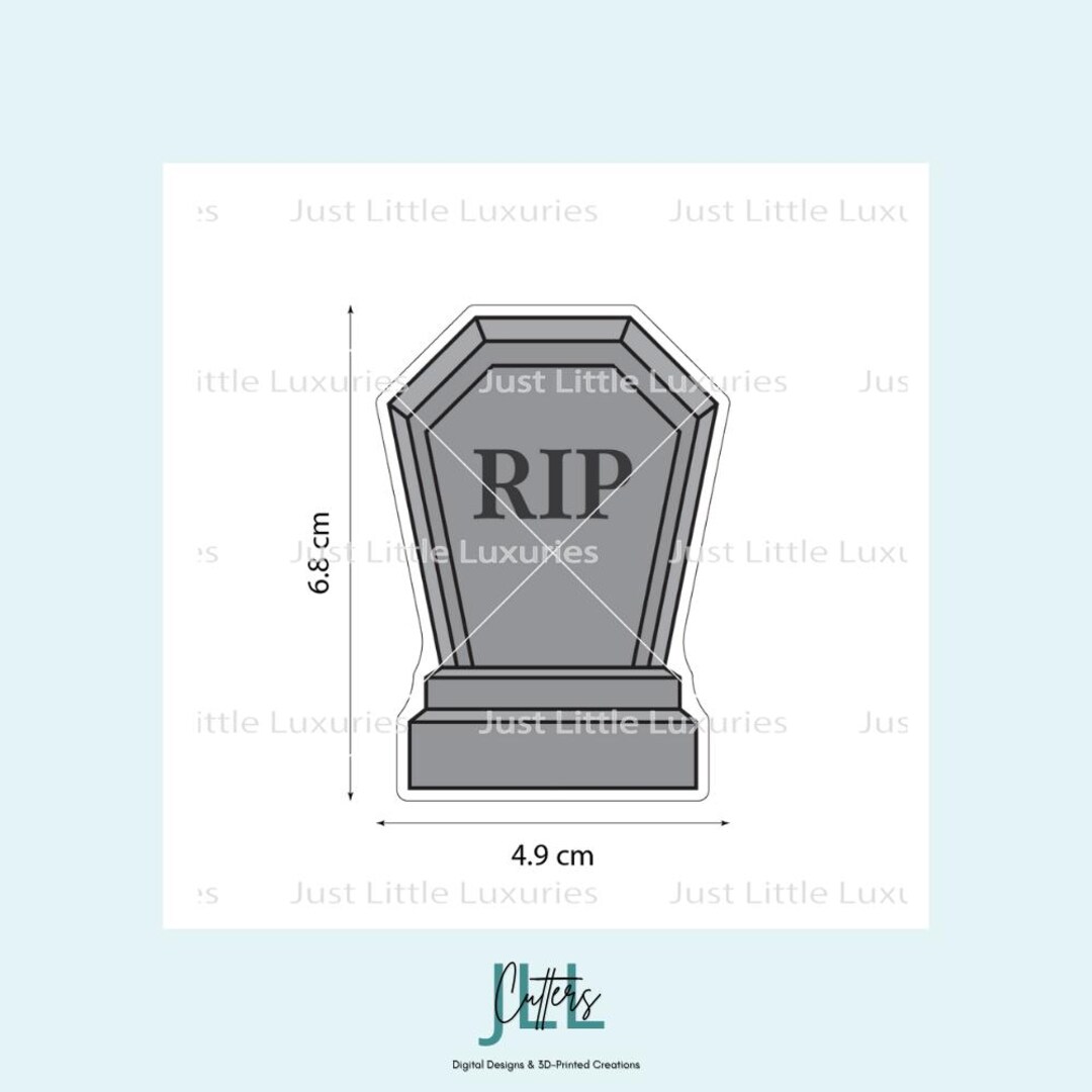 Grave Stone | Halloween Cookie Cutter and Fondant Stamp - Etsy