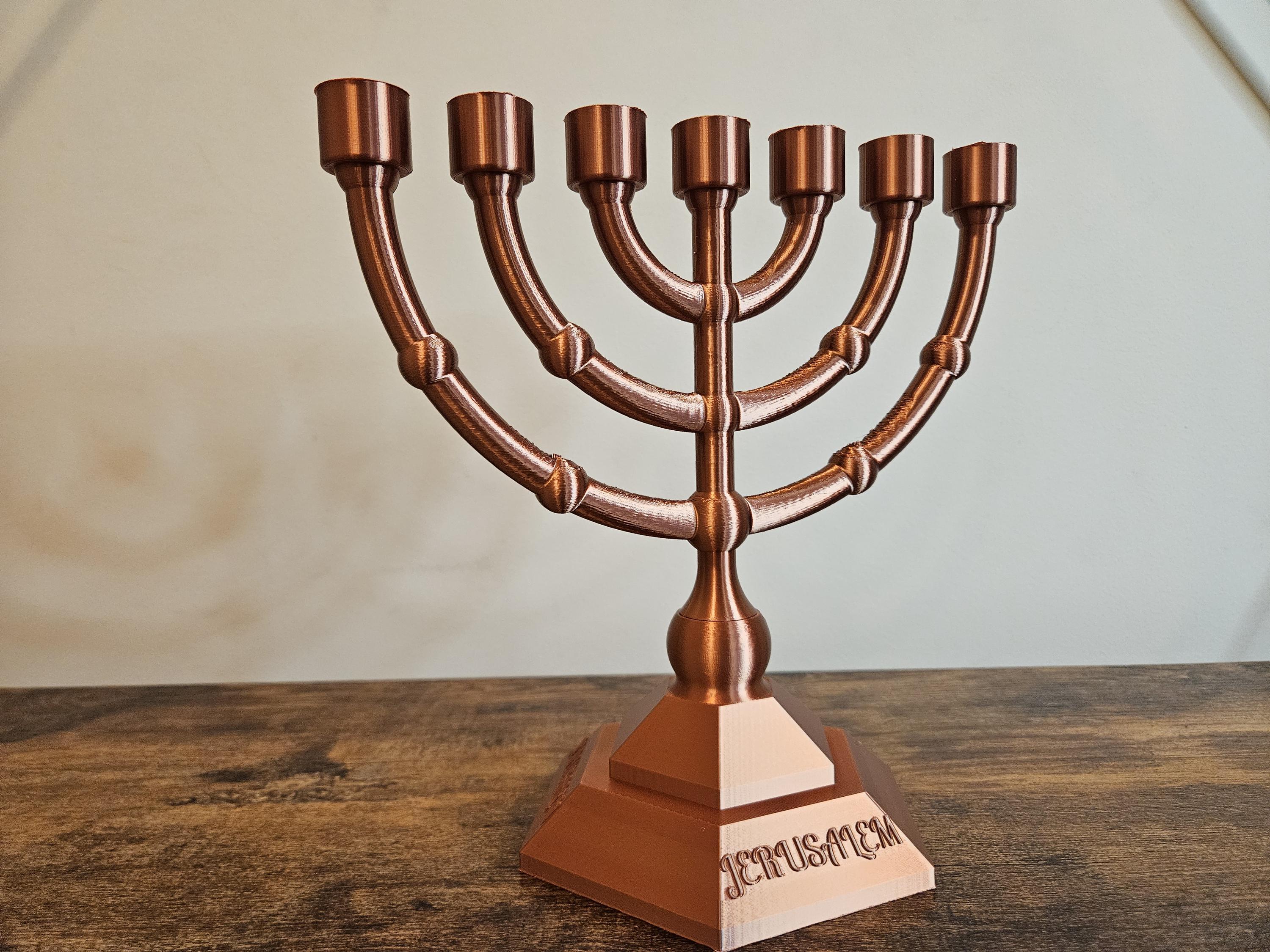 Menorah 3D Sign Decor | Set-apart Israelite Home Accent | Hebrew ...