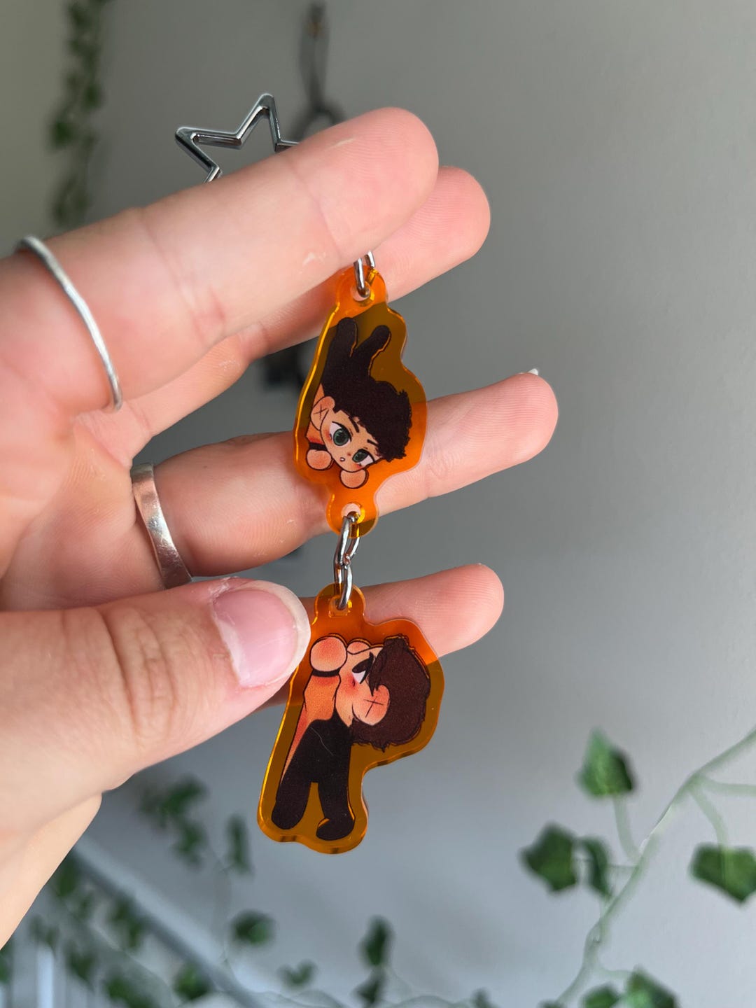 Acrylic Lando Norris and Oscar Piastri Colored Connection Keychains | 3 ...