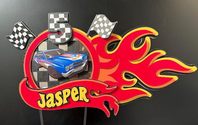 Large Light up Hot Wheels Custom Cake Topper - Etsy