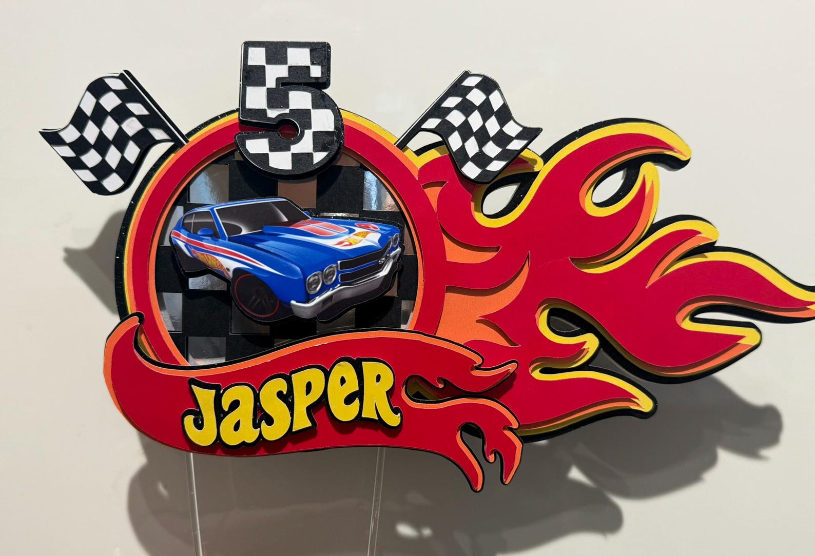 Large Light up Hot Wheels Custom Cake Topper - Etsy
