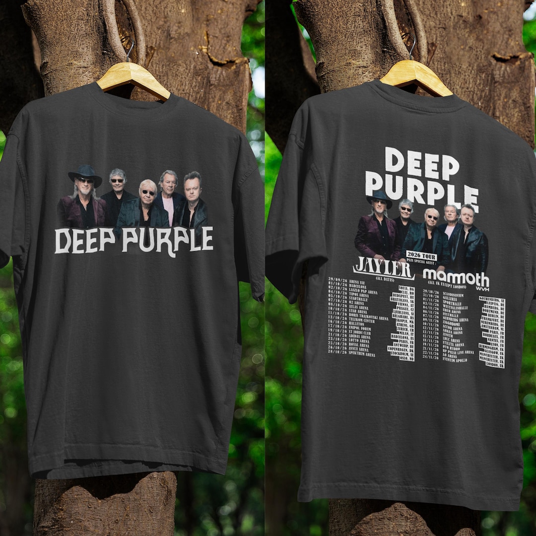 Deep Purple World Tour 2026 T-shirt | Rock Band Concert Tee | Classic ...
